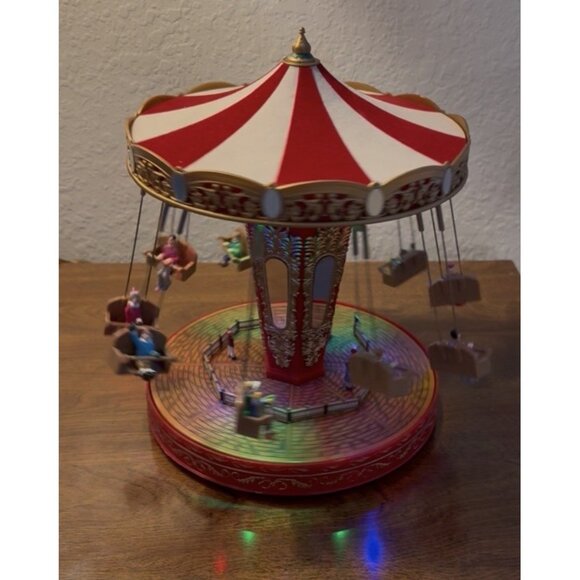 Holiday | Vtg Mr Christmas Merry Brite Swing Carousel Music Box Holiday ...